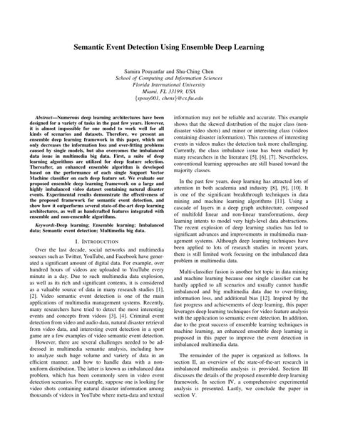 Pdf Semantic Event Detection Using Ensemble Deep Learning