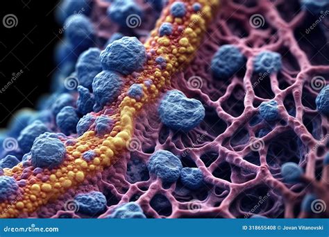 Microscopic View Of Rheumatoid Arthritis Cells And Tissues In High