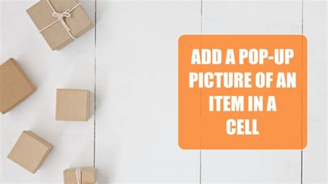 Add A Pop Up Picture Of An Item In A Cell Excel Tips MrExcel Publishing