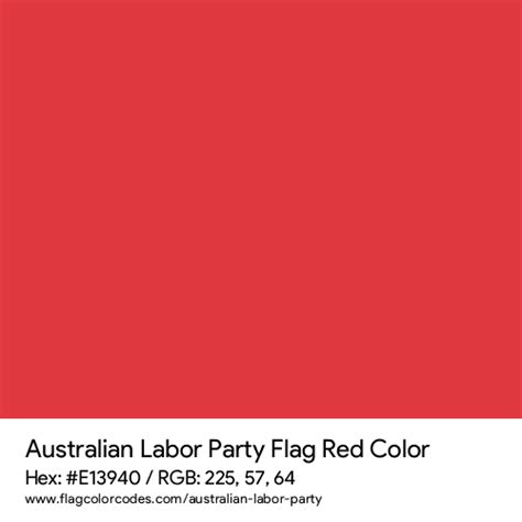 Australian Labor Party Flag Color Codes