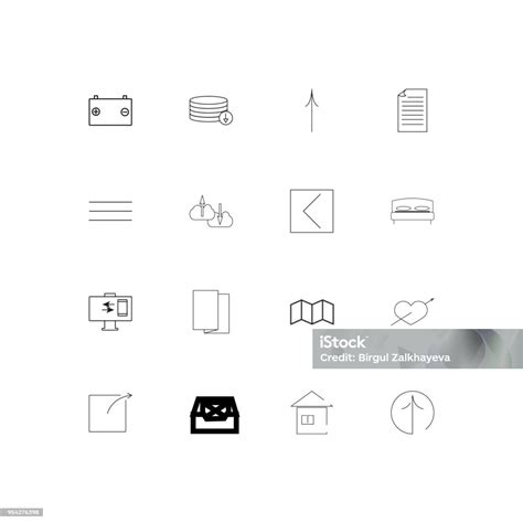 웹 응용 프로그램 선형 얇은 아이콘 설정합니다 간단한 벡터 아이콘 설명 0명에 대한 스톡 벡터 아트 및 기타 이미지 0명 더블사이즈 침대 디자인 Istock