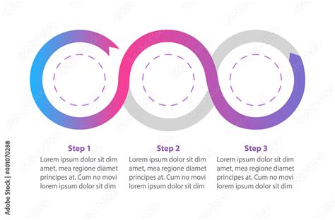 Creative Gradient Flowchart Vector Infographic Template Stock Vector