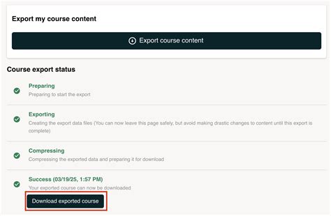 Export A Course — Latest Documentation