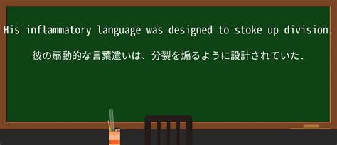 【英単語】inflammatory Languageを徹底解説！意味、使い方、例文、読み方 おもしろい英文法