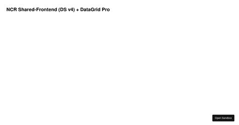 Shared Frontend DS V4 DataGrid Pro Codesandbox