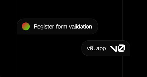 Register Form Validation V0 By Vercel