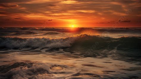 일출 바다의 파도 일출 해변 바다 경치 바다 일몰 사진 배경 일러스트 및 사진 무료 다운로드 Pngtree