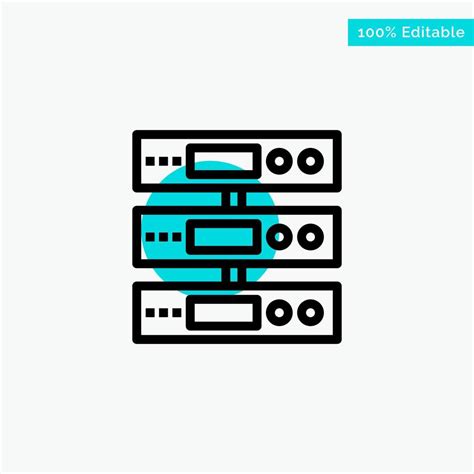 Server Data Storage Cloud Files Turquoise Highlight Circle Point Vector