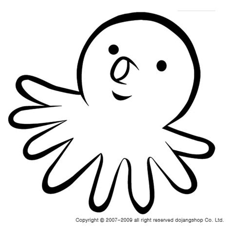색칠공부 스템프 물고기c쉬운그림 15 문어 네이버 블로그