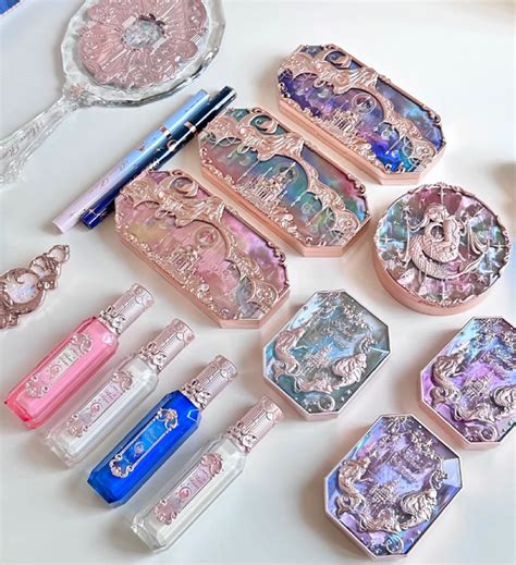 Flower Knows Moonlight Mermaid Cosmetics Eyeshadow Blusher Lip Gloss And Eyeliner Pen Set