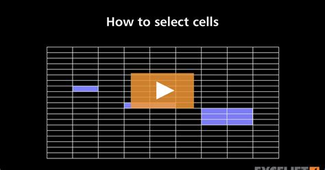 How To Select Cells In Excel Video Exceljet