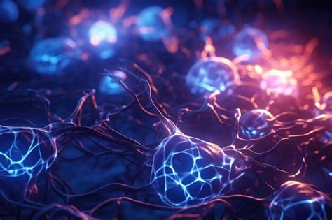 Ilustración De Estructura Neuronal Foto Premium