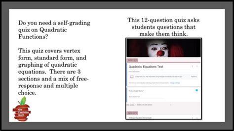 Reading Graphs And Writing Quadratic Equations Test