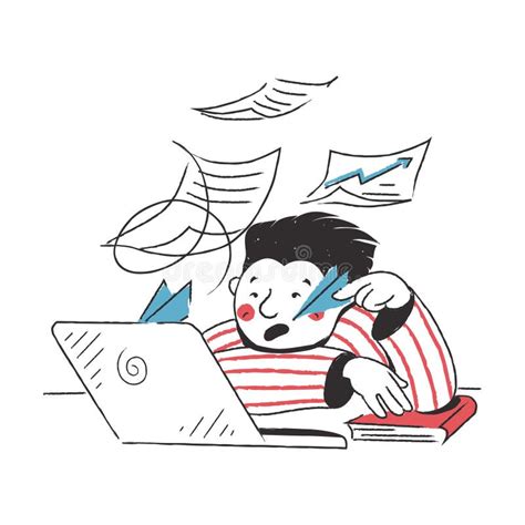 man is sending new data reports stock illustration illustration of