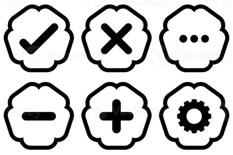 Right Wrong Customize Jagged Shape Buttons Icon Set 33534576 Png