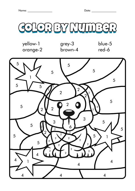 Color By Numbers Worksheets For Kindergarten At Zachary Hunter Blog