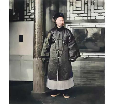 1871年48岁李鸿章在直隶总督府留影1 83米身高相貌英俊帅气 棕色 嘴唇 洞察力