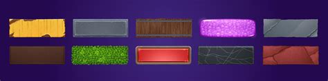 Rectangular Buttons With Different Textures 13868041 Vector Art At Vecteezy