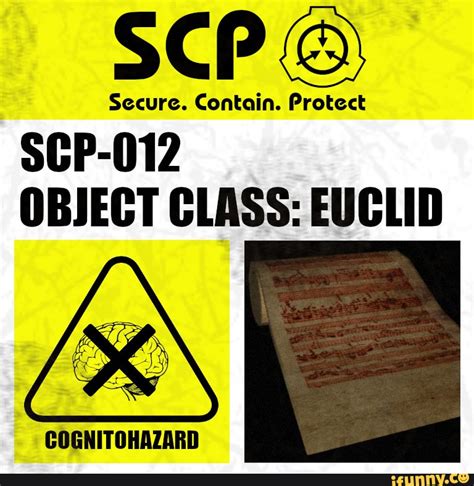 SCP Labrat SCP Signs SCP Secure Contain Protect SCP 012 OBJECT CLASS EUCLID COGNITOHAZARD