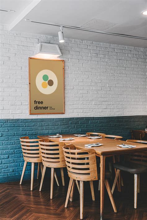 Poster In Restaurant Free Mockup — Free Mockup World