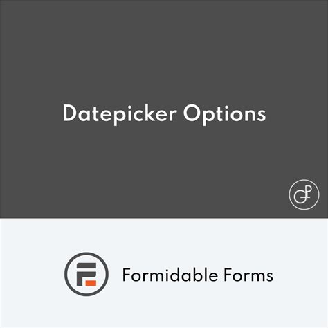 Formidable Forms Datepicker Options • Gpl Love