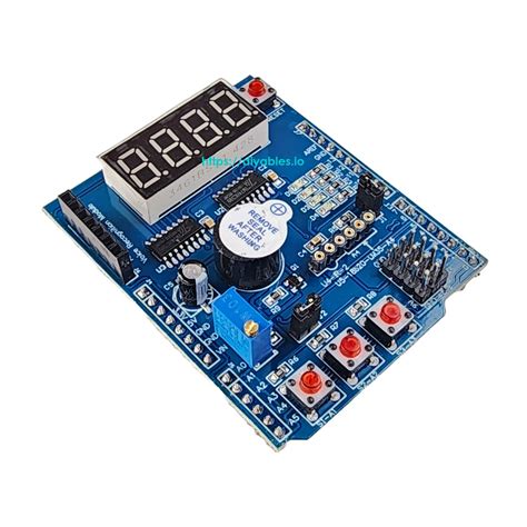Diyables Multi Function Shield For Arduino Uno Mega 4 Digit 7 Segment Led Display Surface