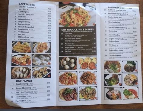 Fun Noodle Bar Menu Delight In Authentic Asian Fusion Flavors