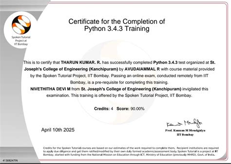 Python Iitbombay Spokentutorial Programming Pythoncertification