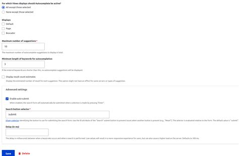 configuración del search api autocomplete softwin perú
