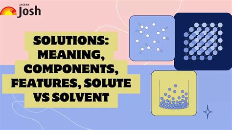 Solutions Meaning Components Features Solute Vs Solvent