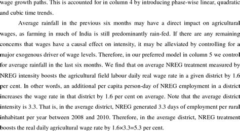 The Binary Treatment Variable Is Interacted With District Intensity