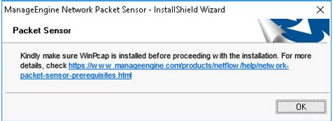 Network Packet Sensor Installation NetFlow Analyzer Help Documentation