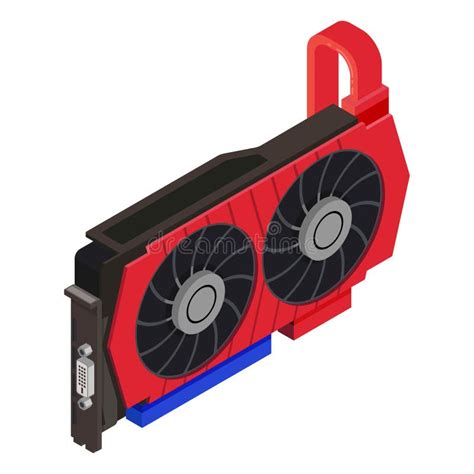 Mining Video Card Miner Of Gpucrypto Currency Virtual Money Vector Illustration Stock