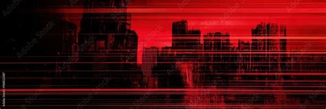 Abstract Digital Glitch Dark Red Background Horizontal Lines Distorted Texture Cyberpunk