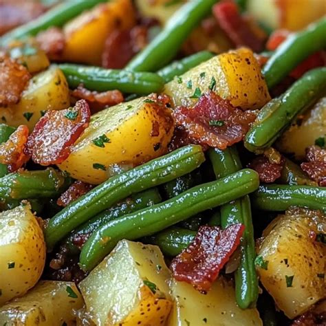 Country Ranch Green Beans And Potatoes With Bacon Recipe Maestro
