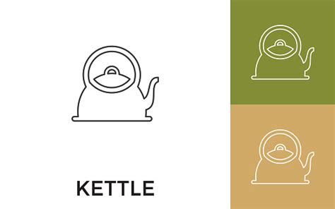 제목으로 편집 가능한 주전자 씬 라인 아이콘입니다 모바일 응용 프로그램 웹 사이트 소프트웨어 및 인쇄 미디어에 유용합니다