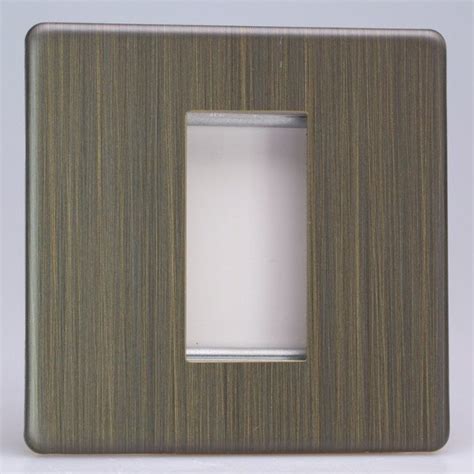 varilight urban screwless antique brass 1 gang single aperture datagrid