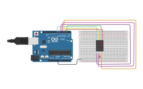 Circuit Design 7 Segment Display Tinkercad