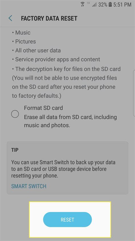 How To Factory Reset Samsung Galaxy S