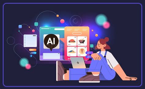 Woman Culinary Influencer Making Diet Food Content In Computer App With Ai Helper Bot Recipe App