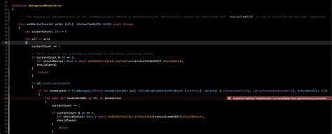 Xcode 163 Cant Use `makeiterator` Via Filemanagers Enumeratorat In Async Function Using