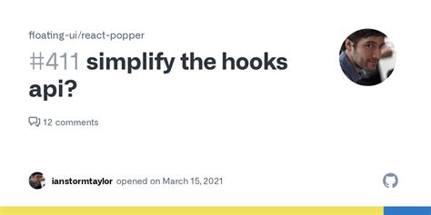 Simplify The Hooks Api · Issue 411 · Floating Uireact Popper · Github