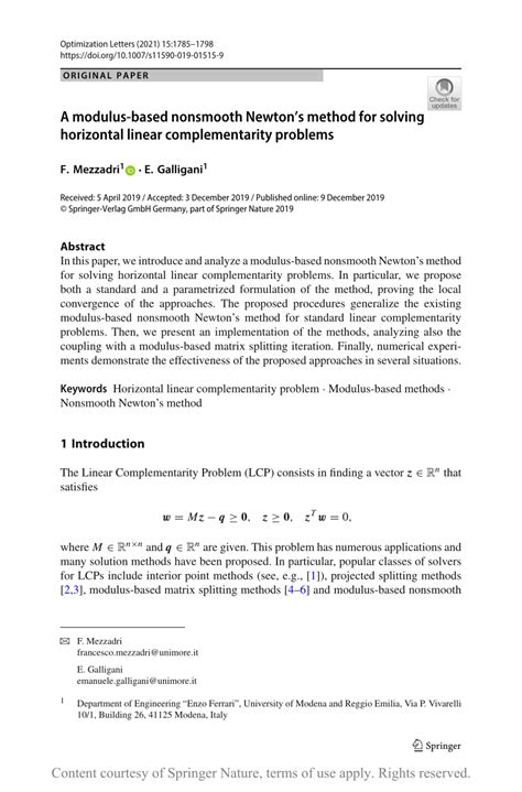 A Modulus Based Nonsmooth Newtons Method For Solving Horizontal Linear