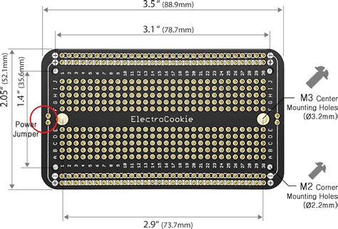 ElectroCookie Prototype PCB Solderable Breadboard For Electronics Projects Compatible For DIY