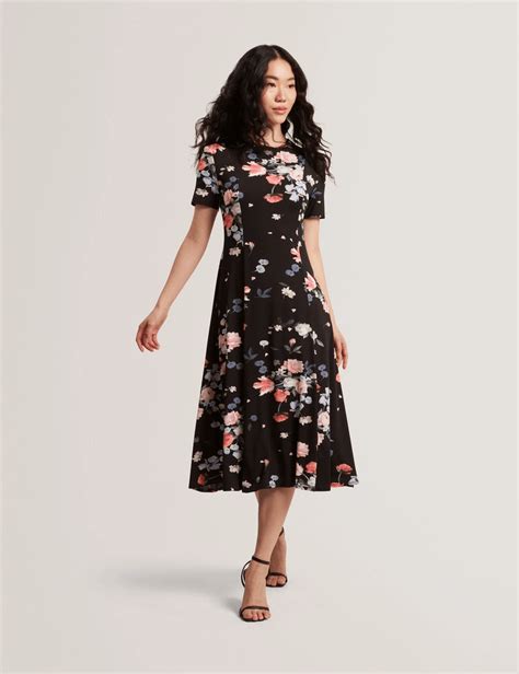 Dresses Clothing Women Ted Baker Short Sleeve Jersey Maxi Dress