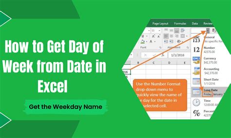 How To Get Day Of Week From Date In Excel Get The Weekday Name Earn And Excel