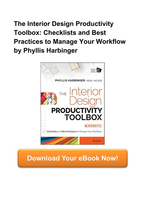 the interior design productivity toolbox checklists and best