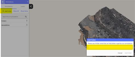 navigating folders for measurements and stockpiles strayos