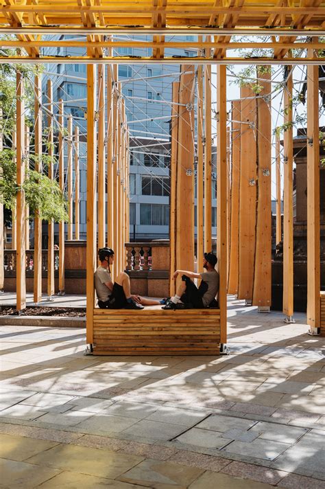 Studio Bark Designs Sculptural Forest Timber Installation For Leeds