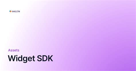 widget sdk sezzle
